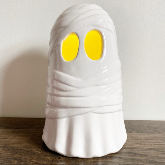 Other | New Light Up Ghost Mummy Ceramic Halloween 224 Decor | Poshmark